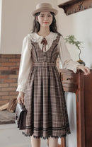 Mocca Plaid Midi Dress (Brown) – Megoosta Fashion