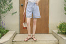 Daisy Chain Embroidered Shorts (Light Denim) – Megoosta Fashion