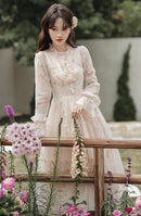Rose Twinkle Midi Dress (Cream) – Megoosta Fashion