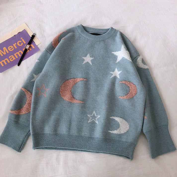 Moon & Star Sweater (3 Colors) – Megoosta Fashion